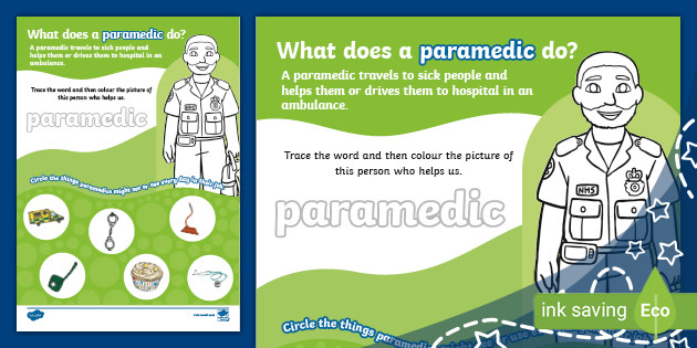 What Does a Paramedic Do? Activity Sheet (teacher made)