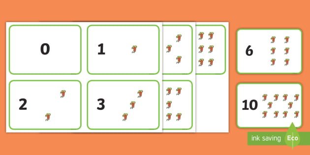 Jumping Bean Number Cards