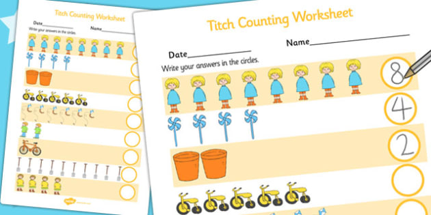 FREE! - Counting Sheet to Support Teaching on Titch