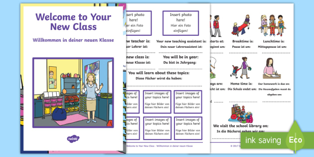 Welcome to Your New Class Booklet English/German