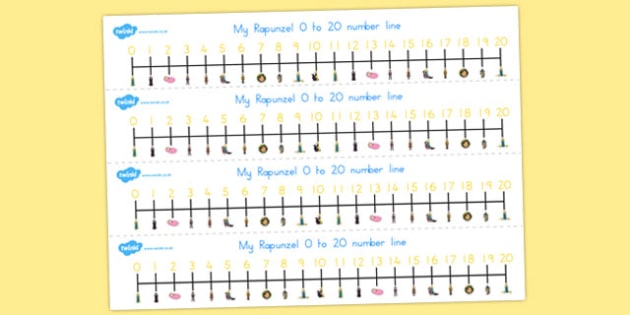 Rapunzel Number Lines 0-20 (Teacher-Made)