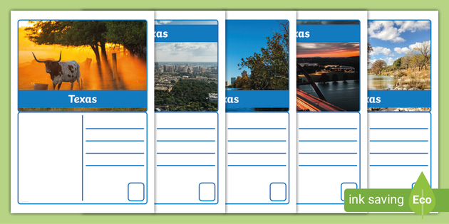 FREE! - Texas Postcards (teacher made)