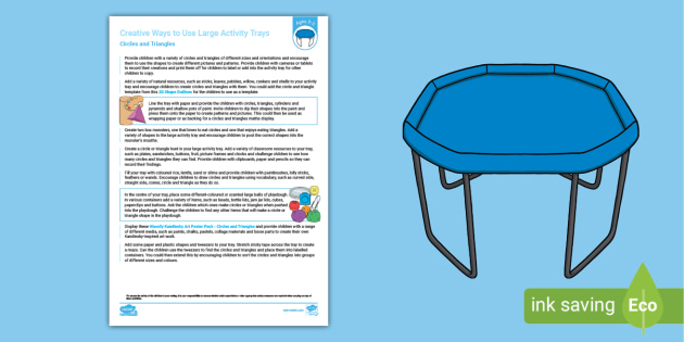 EYFS 3-5 Ways to Use Activity Trays: Circles and Triangles