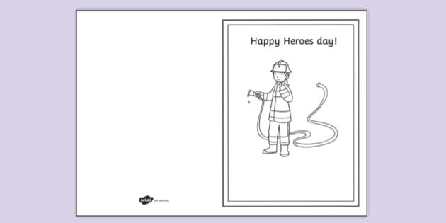Fire Hose Card Colouring Activity | Primary Resources