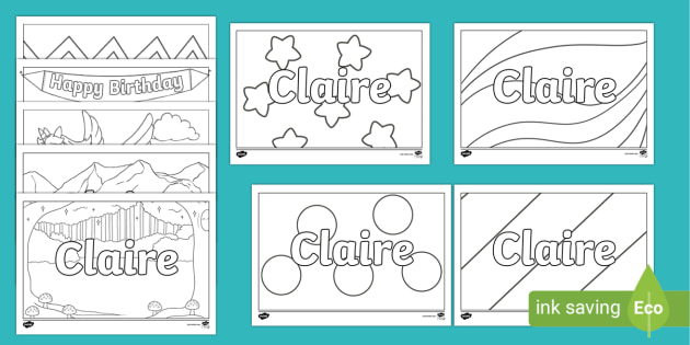FREE! - Claire Name Simple Colouring Activity (teacher made)