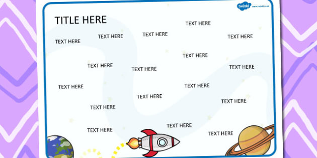 Space Themed Editable Word Mat (teacher made)