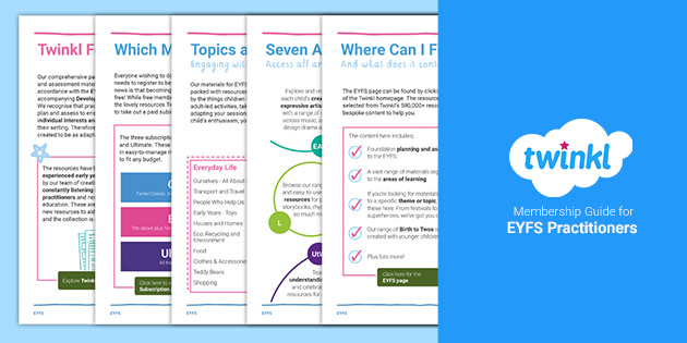 EYFS Practitioners Membership Guide