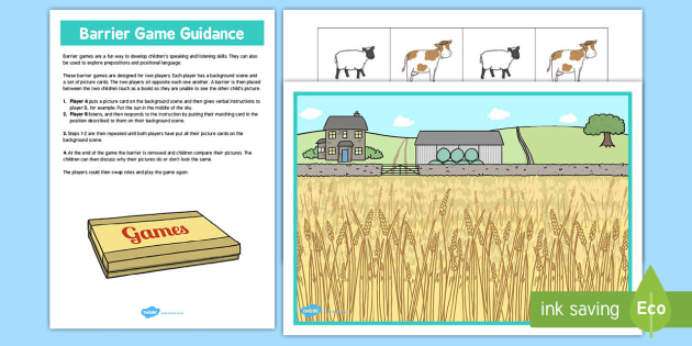 Farm Barrier Game (teacher made)