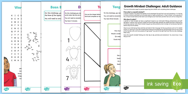 Growth Mindset Challenges - Concentration Activities
