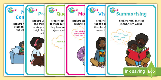 Super 6 Comprehension Strategies Activity Posters - Nigeria