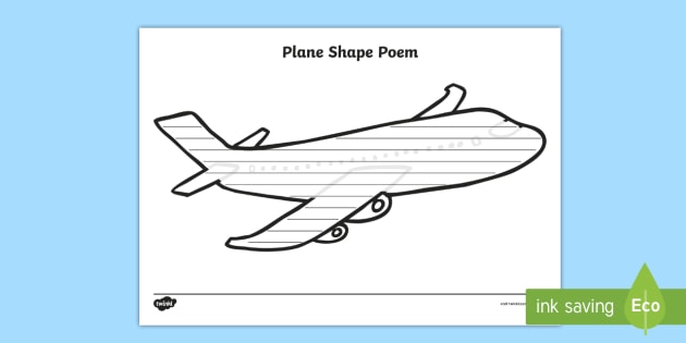 Plane Shape Poem Template [Teacher-Made Resource for Pupils]