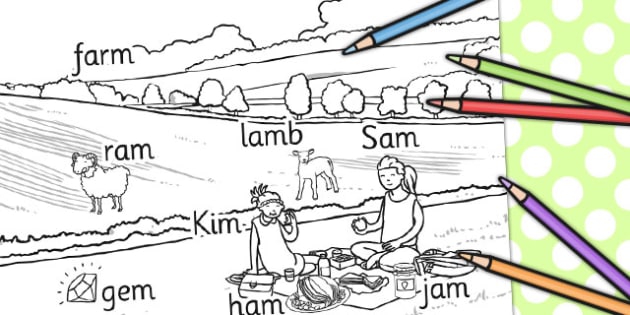 Final M Sound Production Colouring Sheet (teacher made)