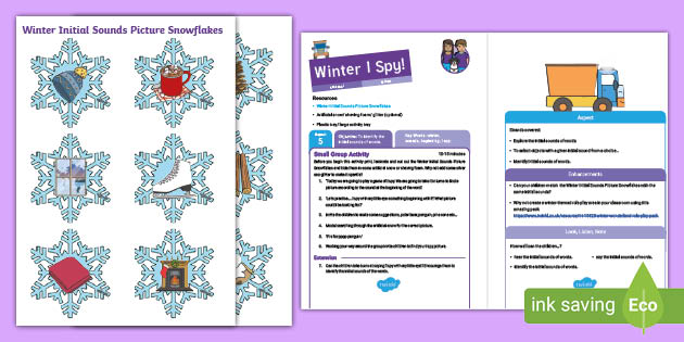 Phonics Level 1 Winter I Spy Activity (teacher made)
