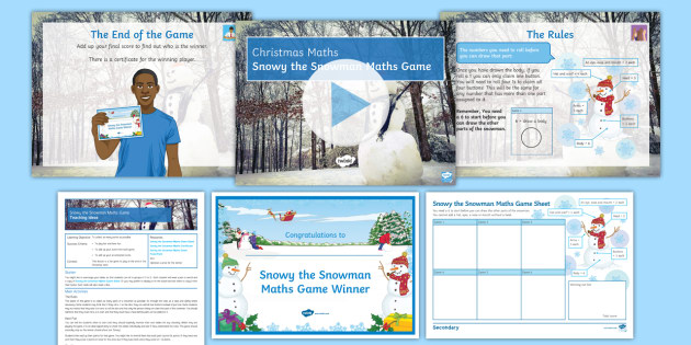 Snowy the Snowman Maths Game (teacher made)
