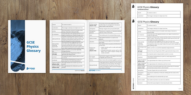 GCSE Physics Glossary | KS4 Science | Beyond (teacher made)
