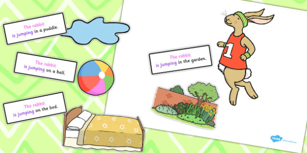 Rabbit Jumping Sentence Activity (teacher made)