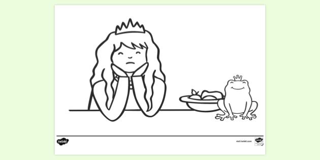 FREE! - Princess and the Frog with Food Colouring Sheet