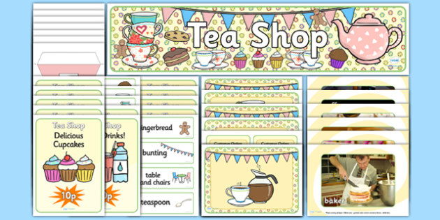 Tea Shop Role Play Pack-tea shop, role play, tea shop role play, role play