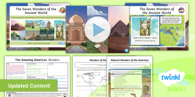 Wonders of the World Lesson Plan 6 - Year 6 Geography