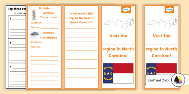 Regions of North Carolina Travel Brochure Project