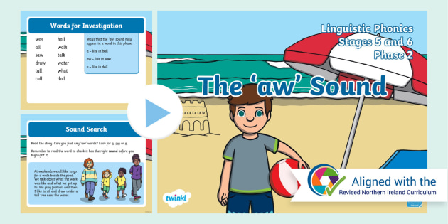 Linguistic Phonics Stages 5/6 Phase 2 'aw' Sound PowerPoint