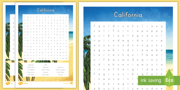 California Word Search