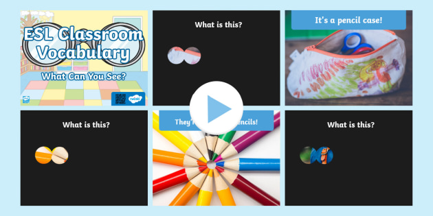 ESL Classroom Vocabulary What Can You See? (teacher made)