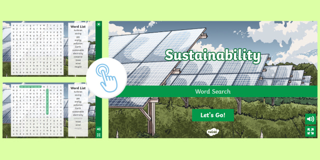 Sustainability Interactive Word Search | Teaching Resource