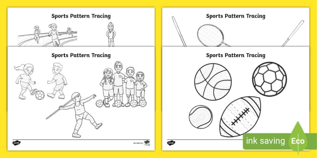 * NEW * Sports Pattern Tracing Activity (teacher made)