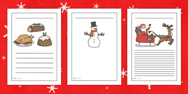 Christmas Writing Frames - christmas, writing frames, themed