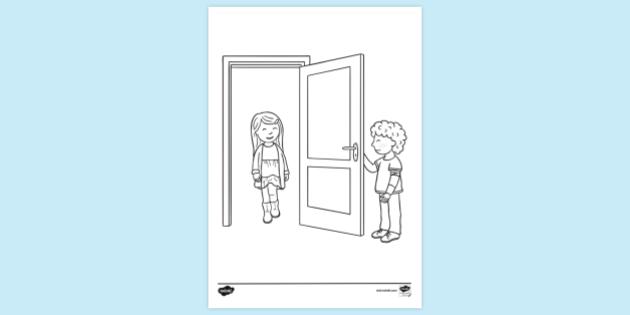 Friendly And Helpful Colouring Page | Colouring Sheets