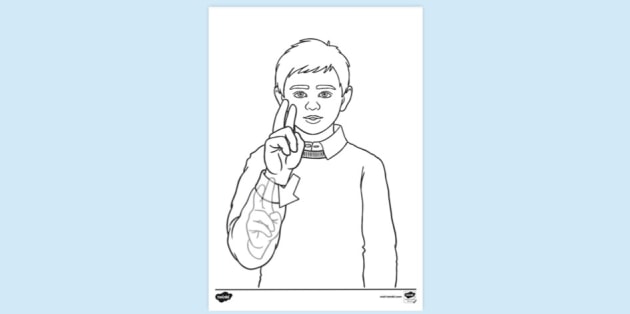 FREE! - BSL Child Look Colouring | Colouring Sheet