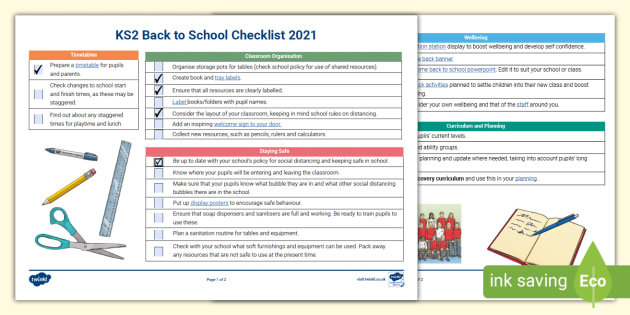 Back To School Checklists | twinkl.com.au