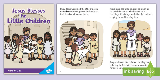 The Bible Story of Jesus Blesses the Little Children Booklet