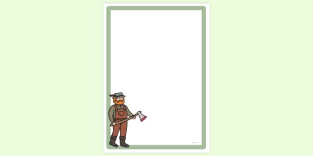 FREE! - Woodcutter Page Border (teacher made)