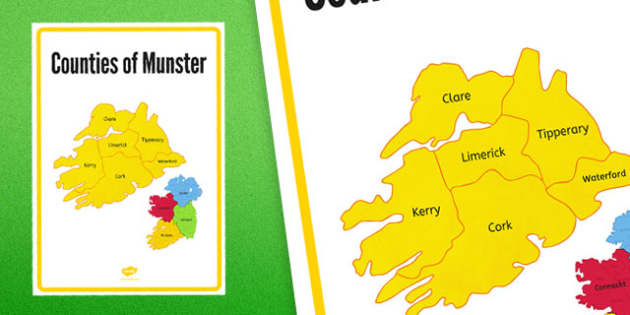 Counties of Munster Display Poster (teacher made)