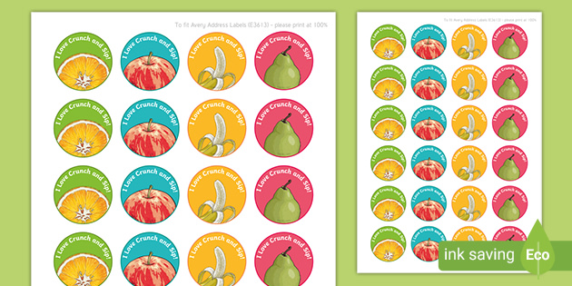 Crunch and Sip Stickers (teacher made)