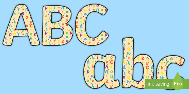 Alphabet Themed Display Lettering - Alphabet Display Lettering - English