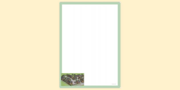 FREE! - Simple Blank Housing Estate Page Border | Twinkl