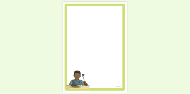 FREE! - Simple Blank Eating a Meal Page Border | Twinkl