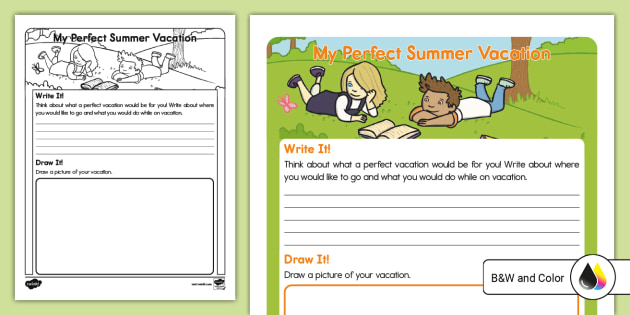 Summer Vacation Worksheets At The Beach Worksheet Free ESL Printable