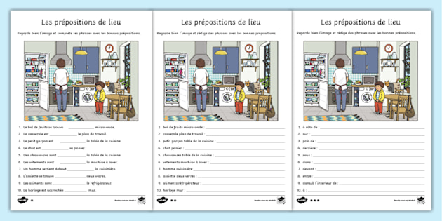 Prepositions Prposition Prpositions De Lieu Grammaire