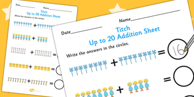 Up to 20 Addition Sheet to Support Teaching on Titch