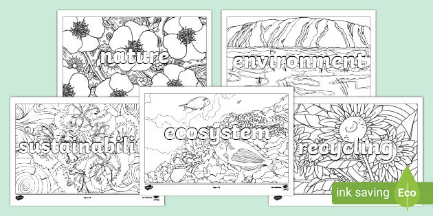 Sustainability Mindfulness Colouring - Primary Resources