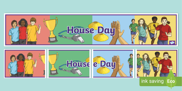 Editable House Day Banner (teacher made)