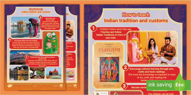 Encouraging Indian Values and Tradition