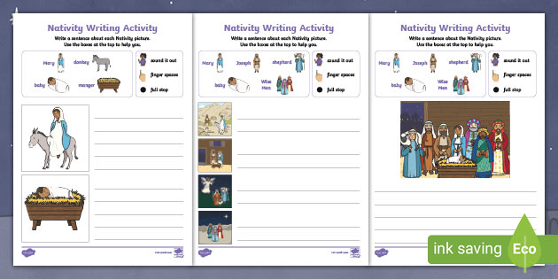 Nativity Early Writing Activities (teacher made)