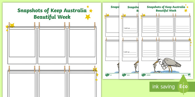 Snapshots of Keep Australia Beautiful Week Worksheets