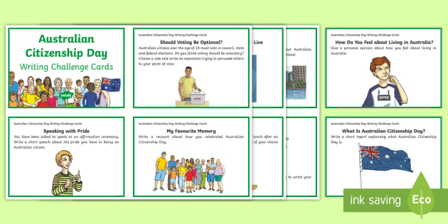 3-6 Australian Citizenship Day Writing Challenge Cards