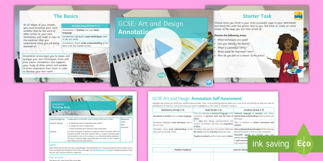 GCSE Art Exam: Get the Most out of Your Annotation Lesson Pack